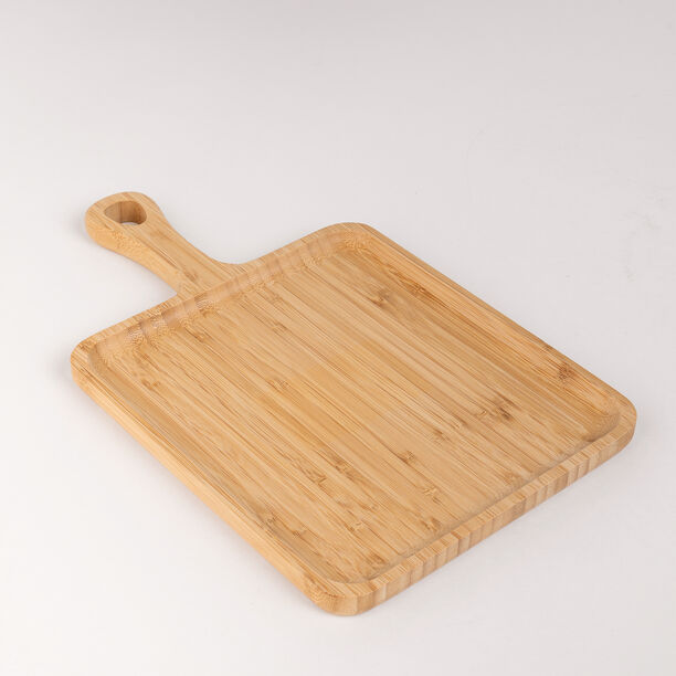 Buy Alberto Bamboo Rectangle Serving Dish With Hemp Rope Online | Nice